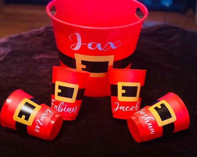 Personalized Santa Bucket, Christmas Eve Bucket, Custom Christmas Gift ...