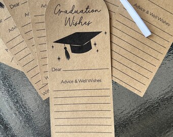 Set of 8 Graduation Party Wishing Tree Tags / Wishes for the Graduate ...
