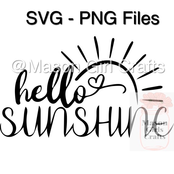 Hello Sunshine SVG File SVG Cut File Digital Download | Etsy