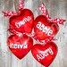 Personalized Plastic Heart Containers, Heart Candy Holder, Valentines ...