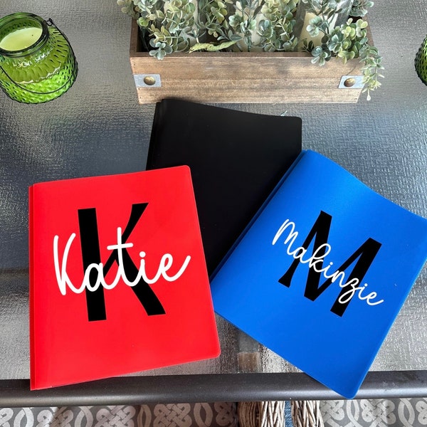 Monogrammed 2 Pocket Folders - Etsy