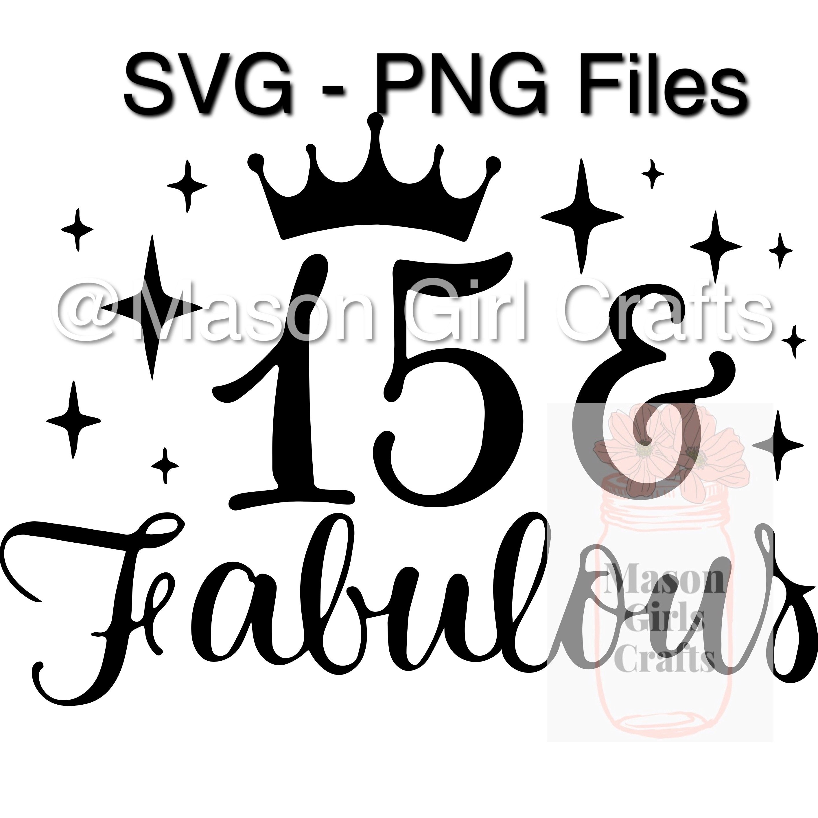 15th Birthday SVG SVG Cut File Digital Download Digital | Etsy