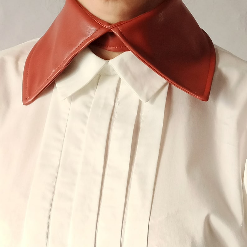 Vegan Leather Collar Detachable Collar Women Removable - Etsy Canada