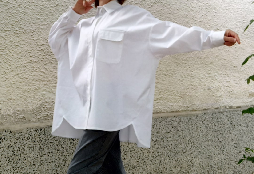 White Cotton Blouse Loose White Shirt Oversize Shirt - Etsy
