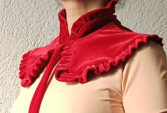 Velvet Collar for Women Collar With Ruffles Peter Pan | Etsy