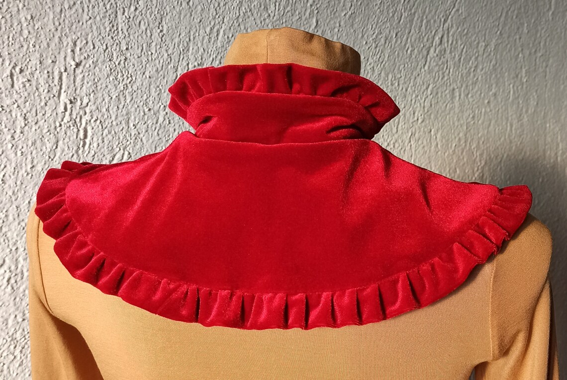 Velvet collar for women collar with ruffles Peter Pan | Etsy