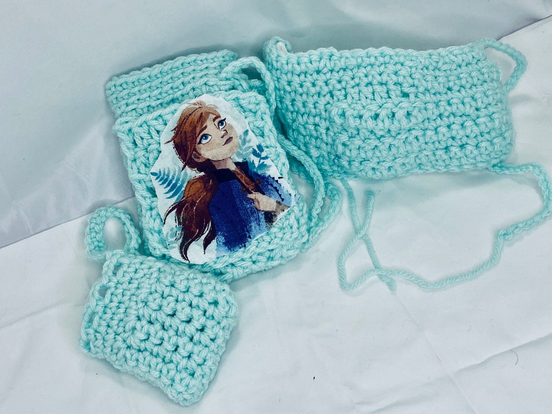Kids Ages 5-7 Years Old Handmade Blue Frozen Crochet Mask and - Etsy