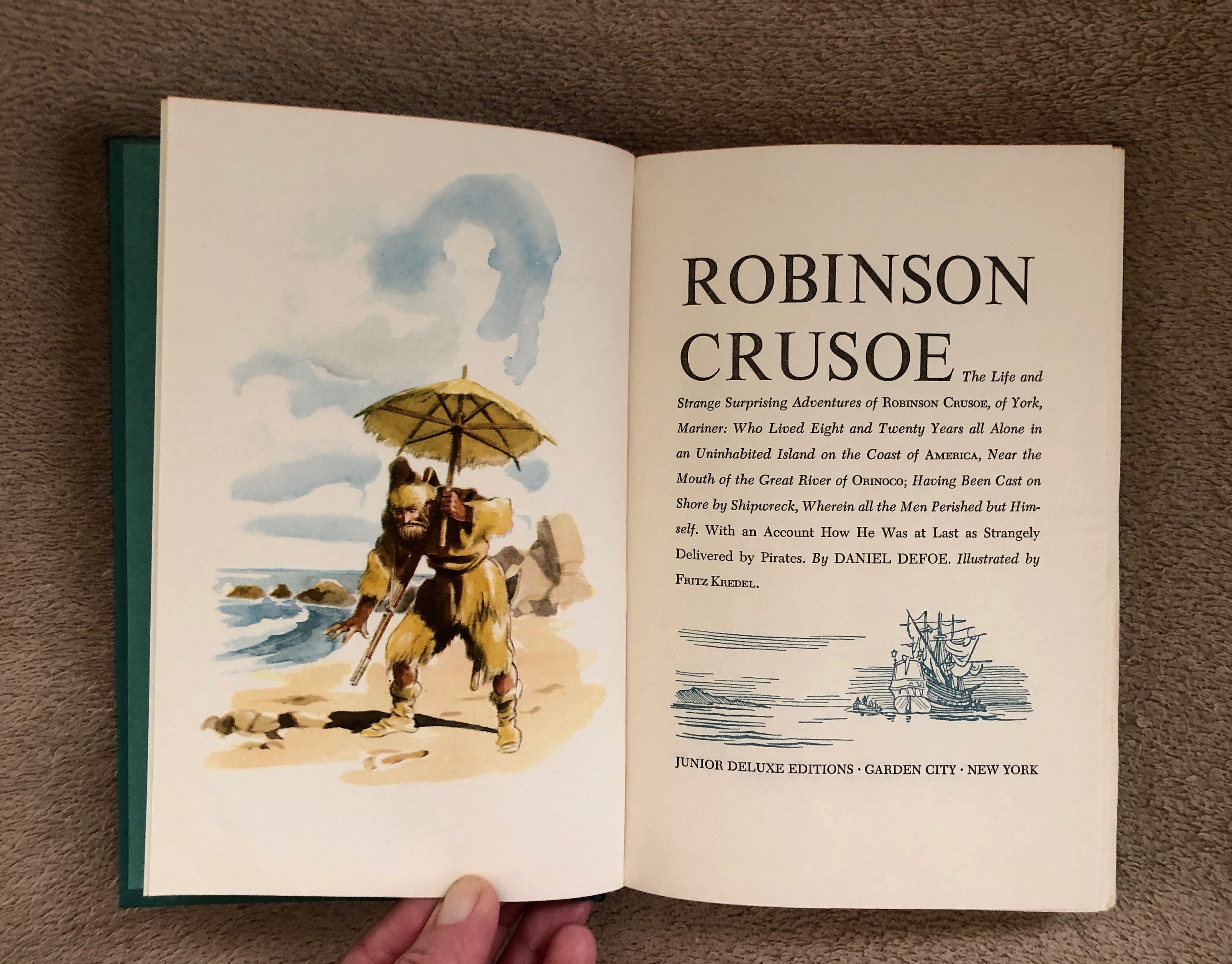 Robinson Crusoe by Daniel Defoe junior Deluxe Editions - Etsy