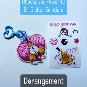 Spinner Bill Cipher Old Man Yaoi Gravity Falls Charm // 2.5 Acrylic ...