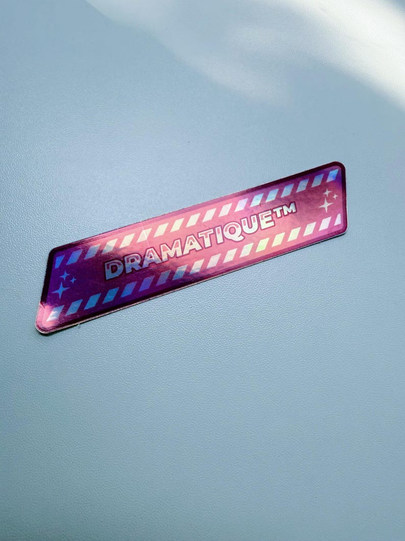 Problematic, Aesthetic, and Dramatic Warning Labels, 4 Inch Holographic ...