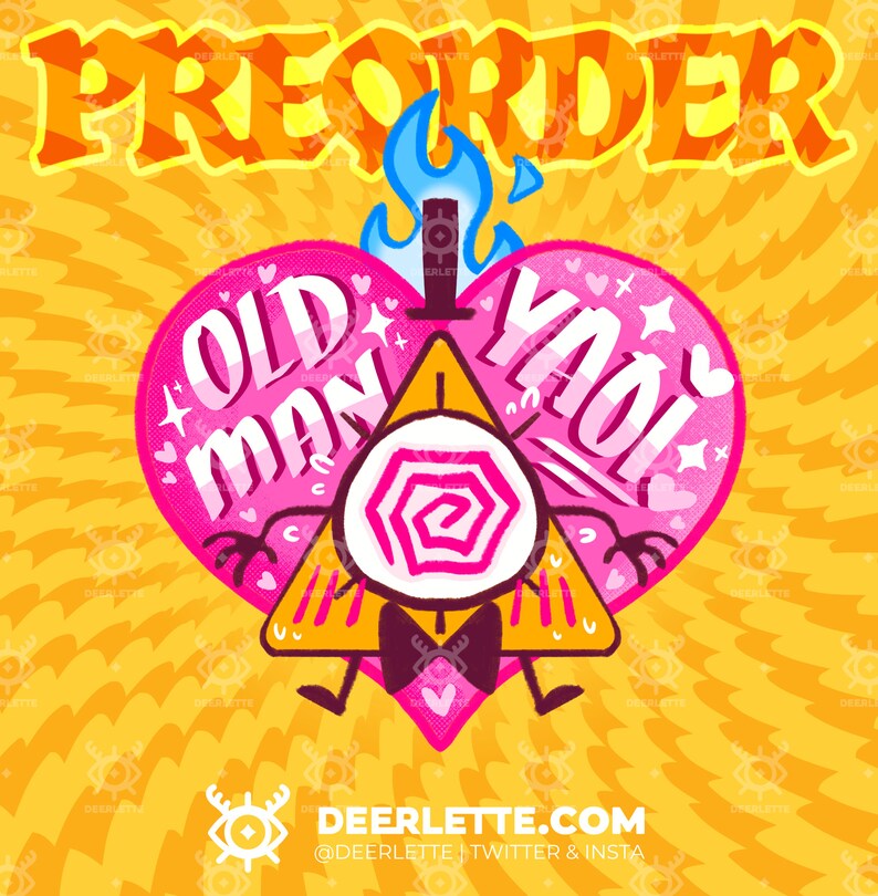 PREORDER Spinner Bill Cipher Old Man Yaoi Gravity Falls Charm // 2.5 ...