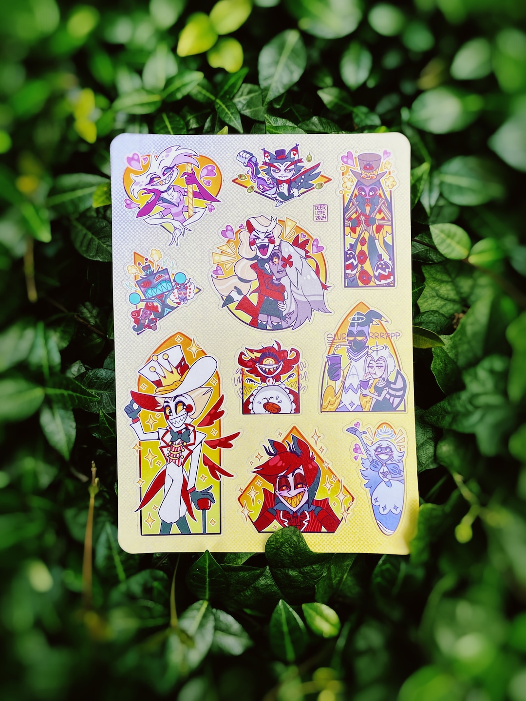 Hazbin Hotel Deco 5x7 Sticker Sheet - for Journalling, Planners, Water ...