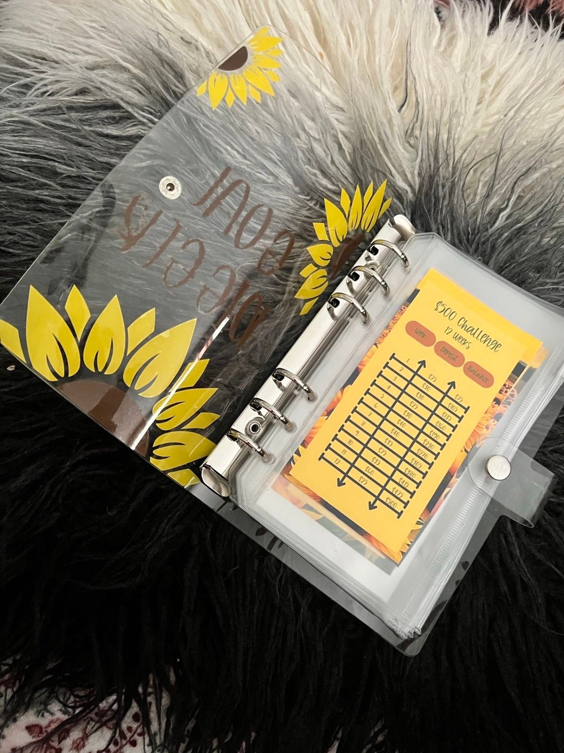 Sunflower Money Saving Challenge Binder Saving Challenge - Etsy