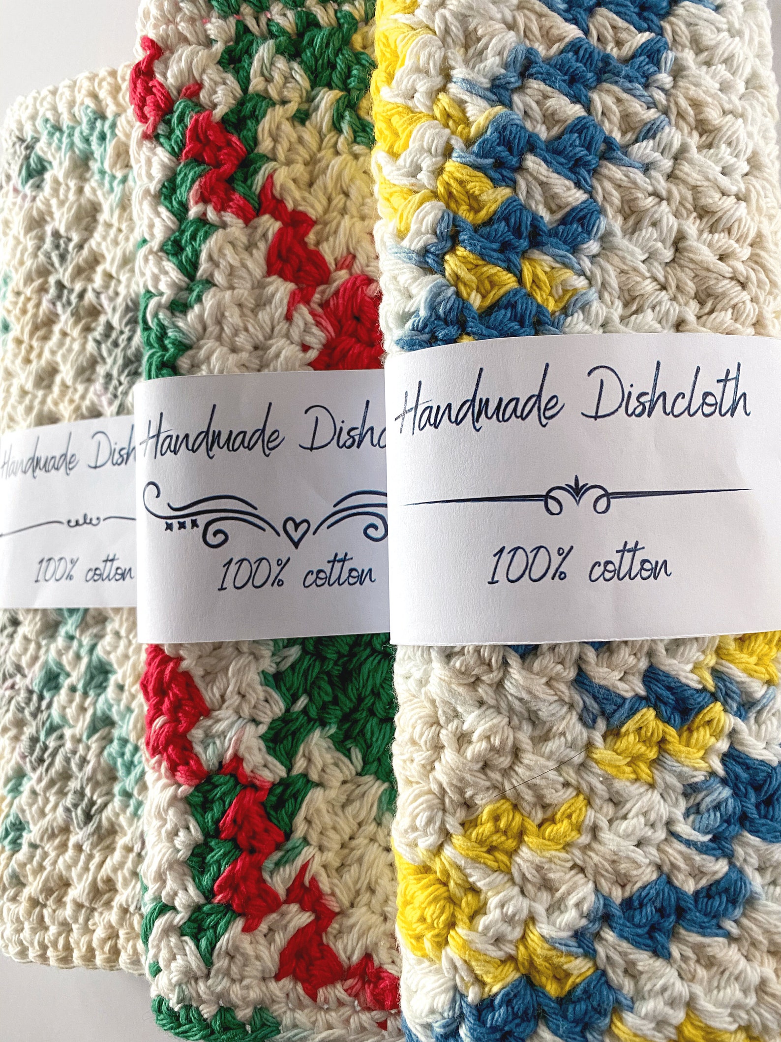 Dishcloth Label, Cotton Dishrag Wrapper, Printable Craft Market ...