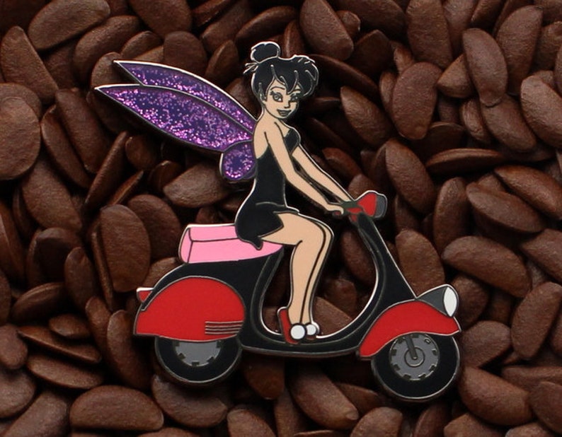 Tinkerbell Pins Angel Tinker Bell Fantasy Pin Motorcycle - Etsy