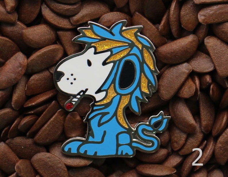 BHO Snoopy Peanuts Pins Smokes Marijuana Snoop Dogg Lion Ganja - Etsy