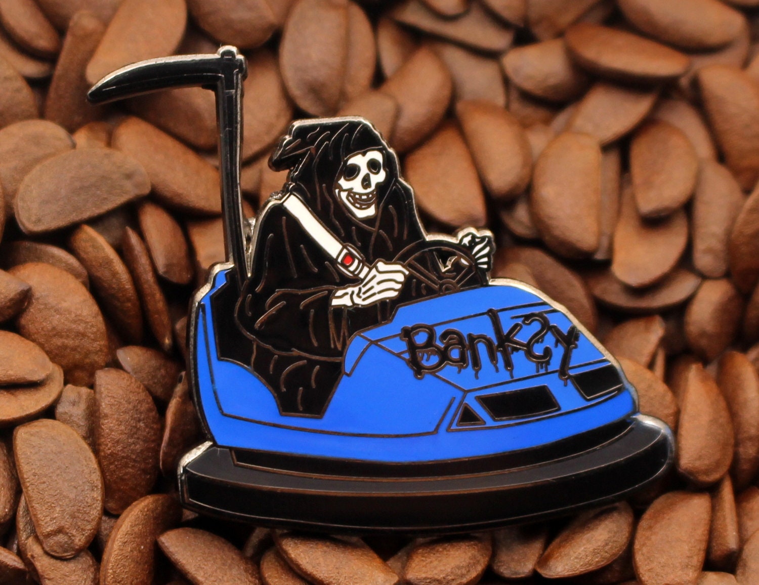 Banksy Art Pins Grim Reaper Pin - Etsy