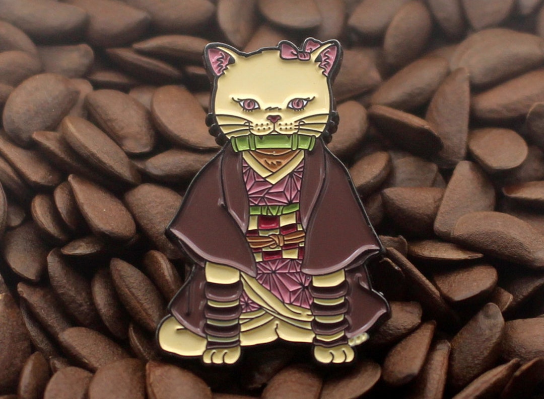 Kamado Nezuko Cat Pin - Etsy