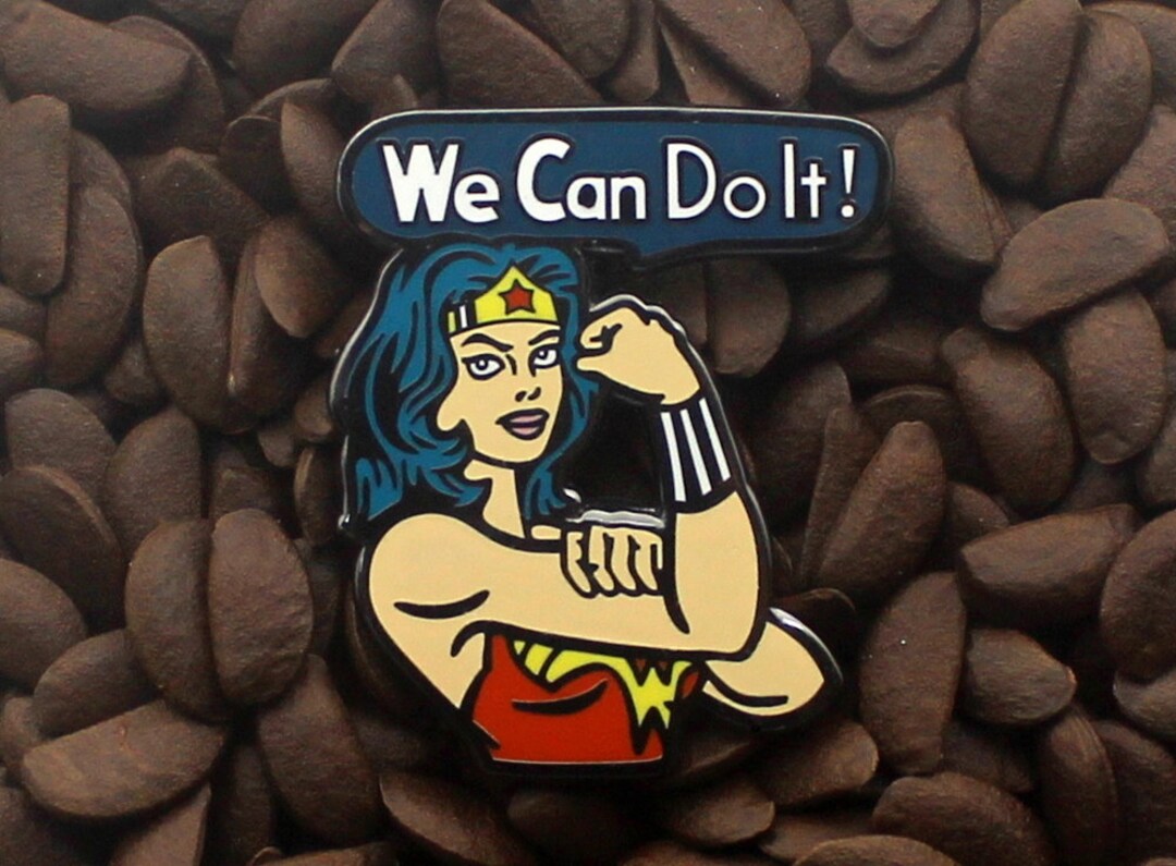Wonder Woman Pins We Can Do It Pin - Etsy