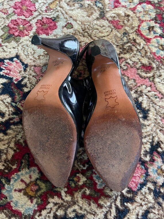 Vintage 1950’s black patent leather slingbacks | Stan… - Gem