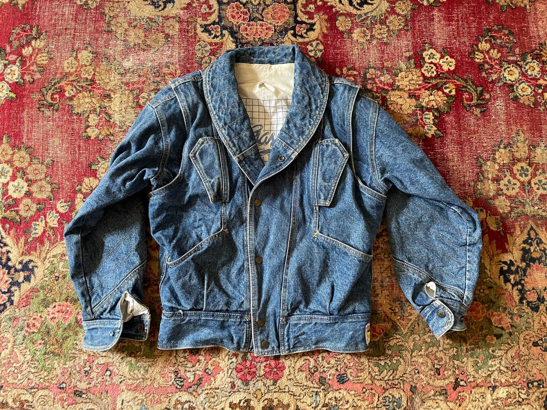 Vintage ‘80s GASOLINE JEANS Denim Jacket / Zip off Sleeves- Converts to ...