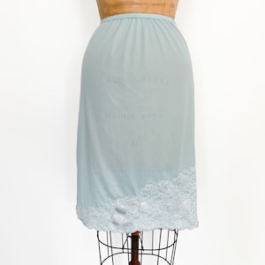 Vintage 60s Aqua Blue Half Slip With Lace and Shamrocks - Etsy