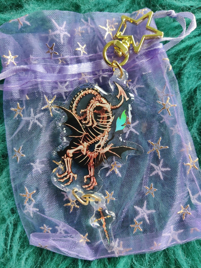 Dragonslayer Double-sided Epoxy Keychain - Etsy