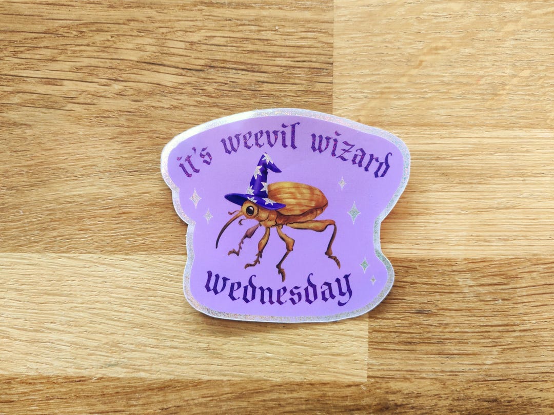 Wizard Weevil | Holographic Pixiedust Glossy Vinyl Sticker - Etsy