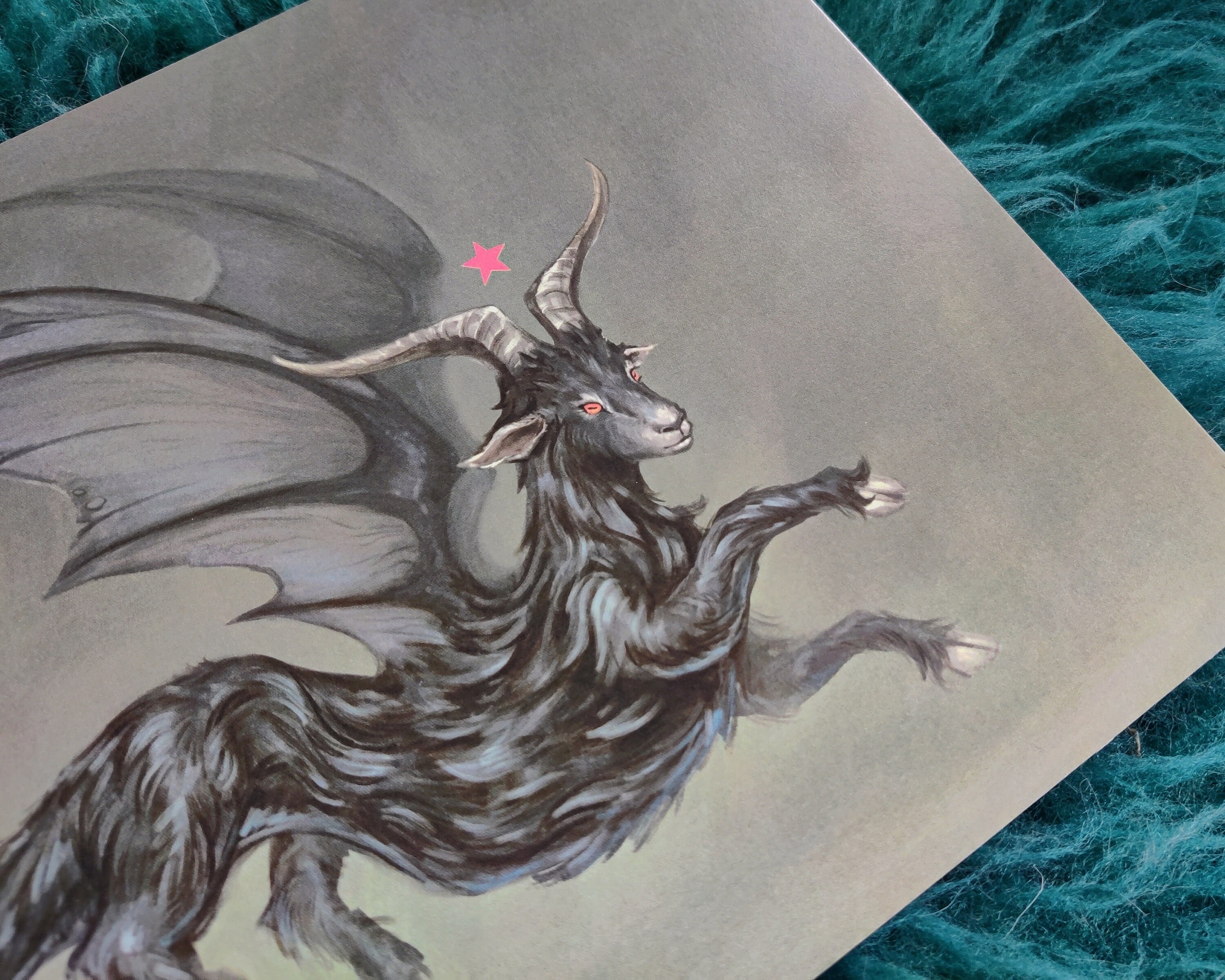Baphomet Dragon A4 Art Print - Etsy
