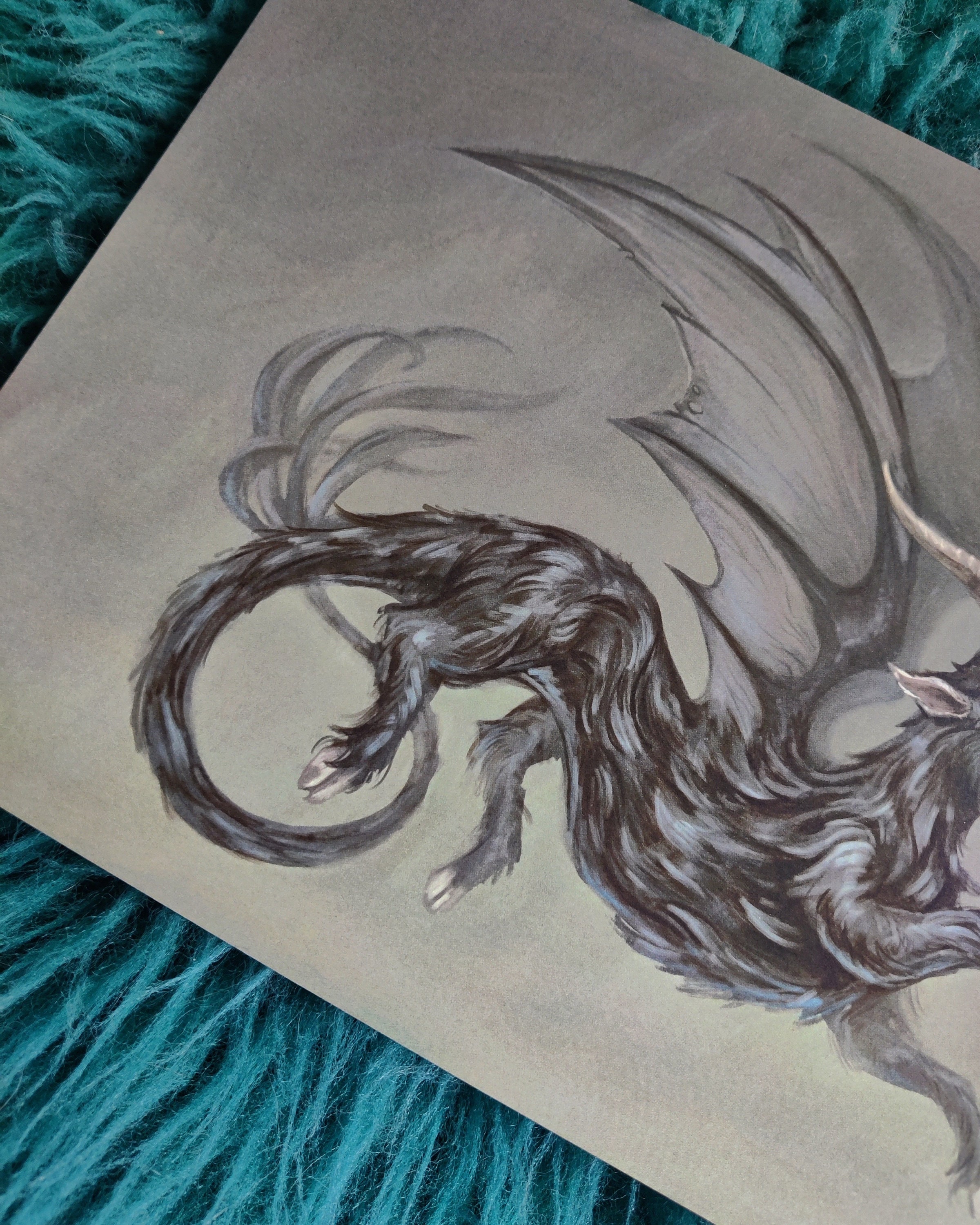 Baphomet Dragon A4 Art Print - Etsy