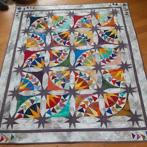 Flying to the Stars Quilt Pattern - Printed Version - Etsy