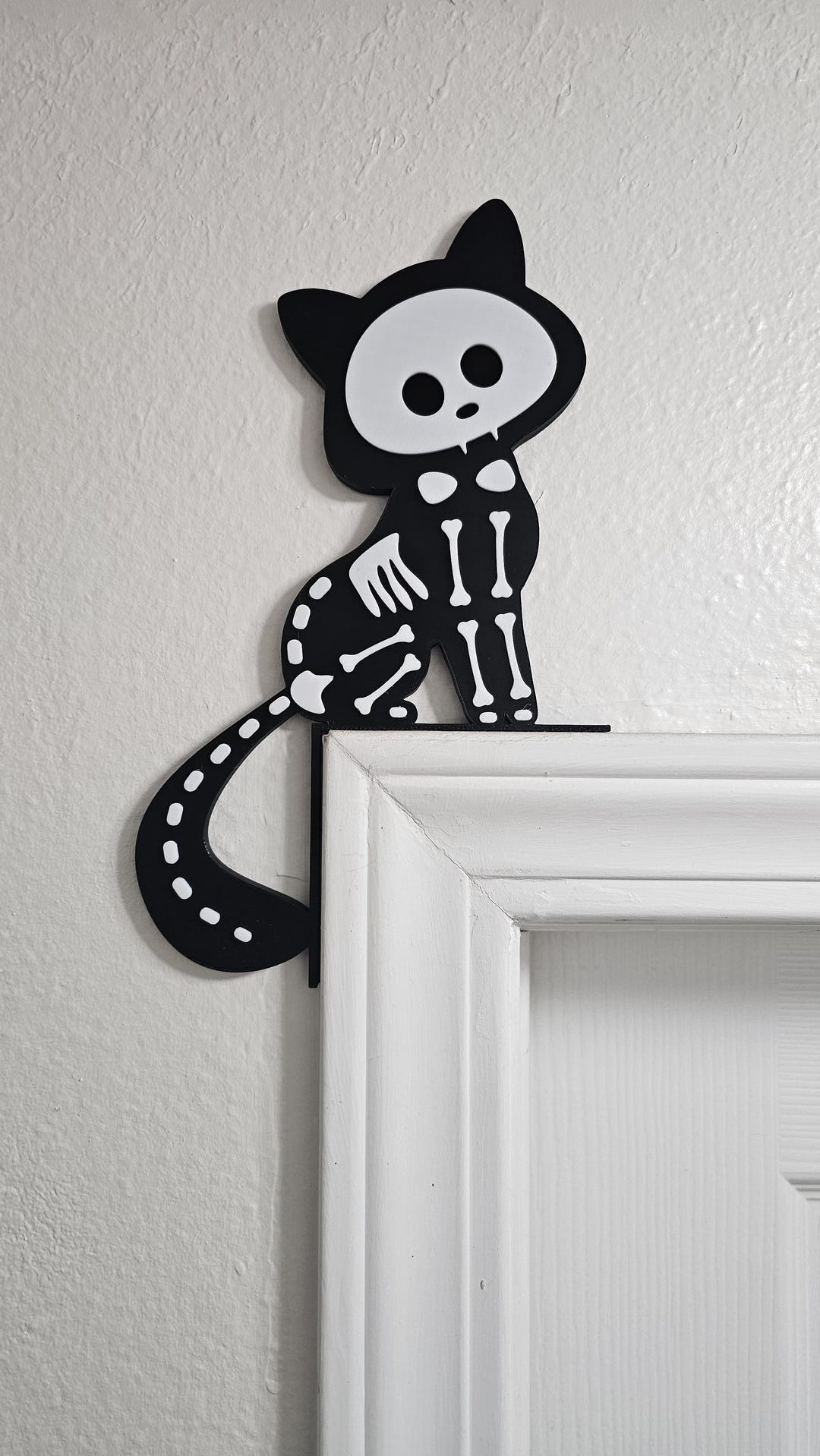 Spooky Cat Halloween Door Decoration - Etsy