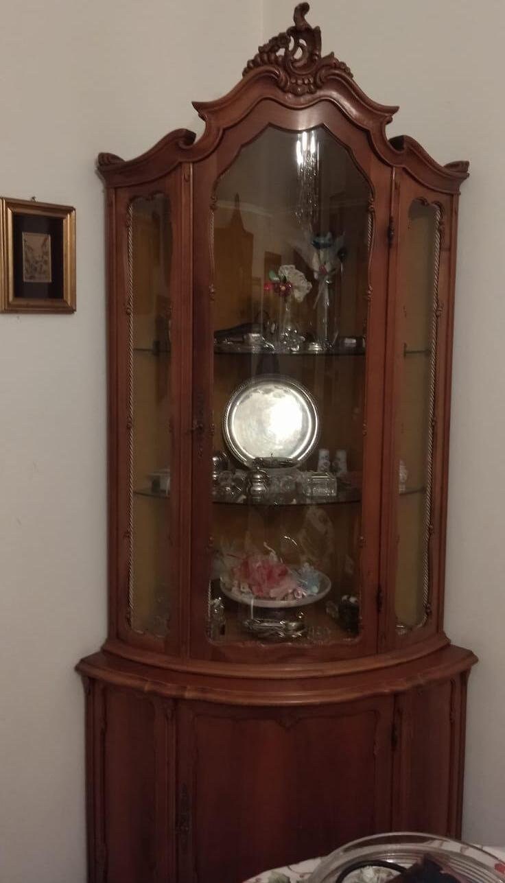 Vintage Corner Unit in Solid Italian Wood - Etsy