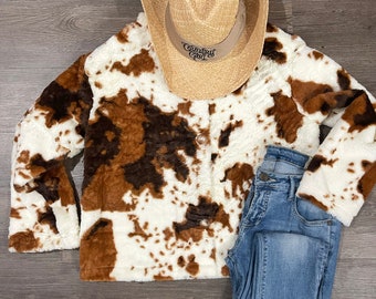 North Face Cow Print Jacket - Etsy UK