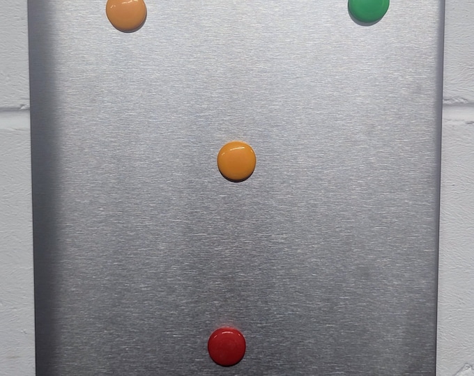 Magnetic Notice Board Made From Brushed Stainless Steel - Etsy UK
