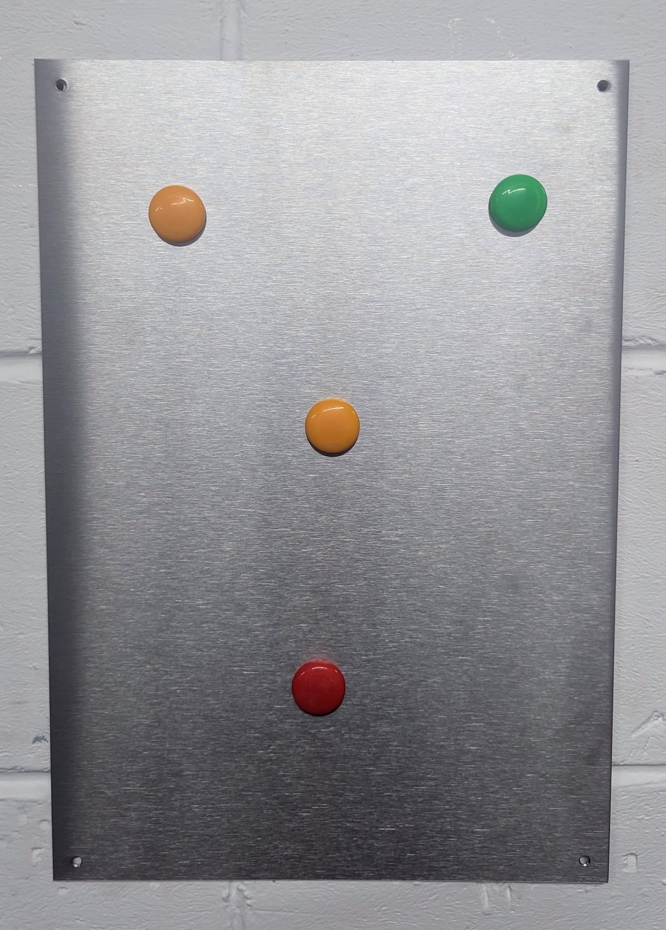 Magnetic Notice Board Brushed Stainless Steel, Kitchen, Office, Home ...