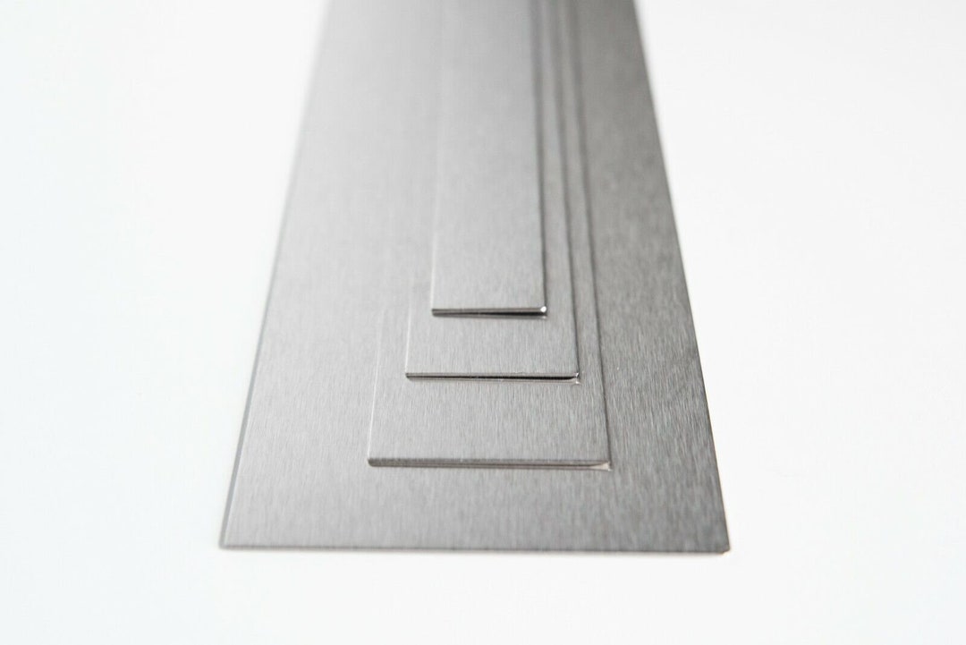 430 Grade Brushed Stainless Steel Flat Bar Metal Strip Trim Edging - 1 ...