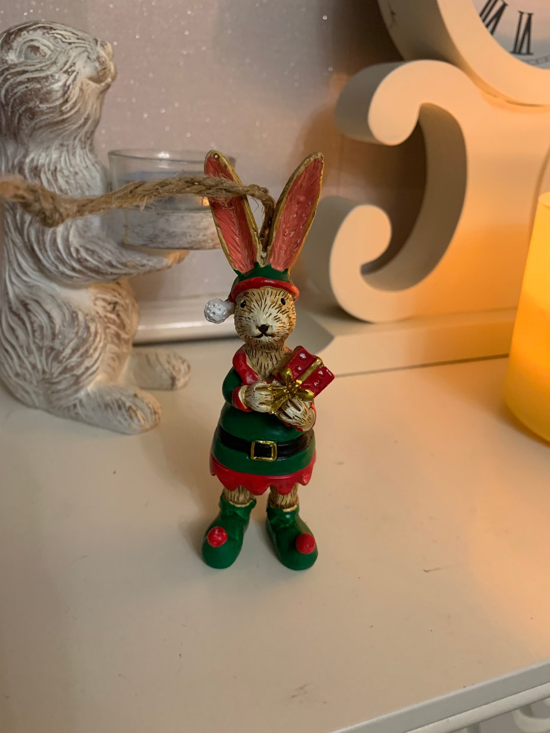 Hanging Elf Rabbit 11cm - Etsy