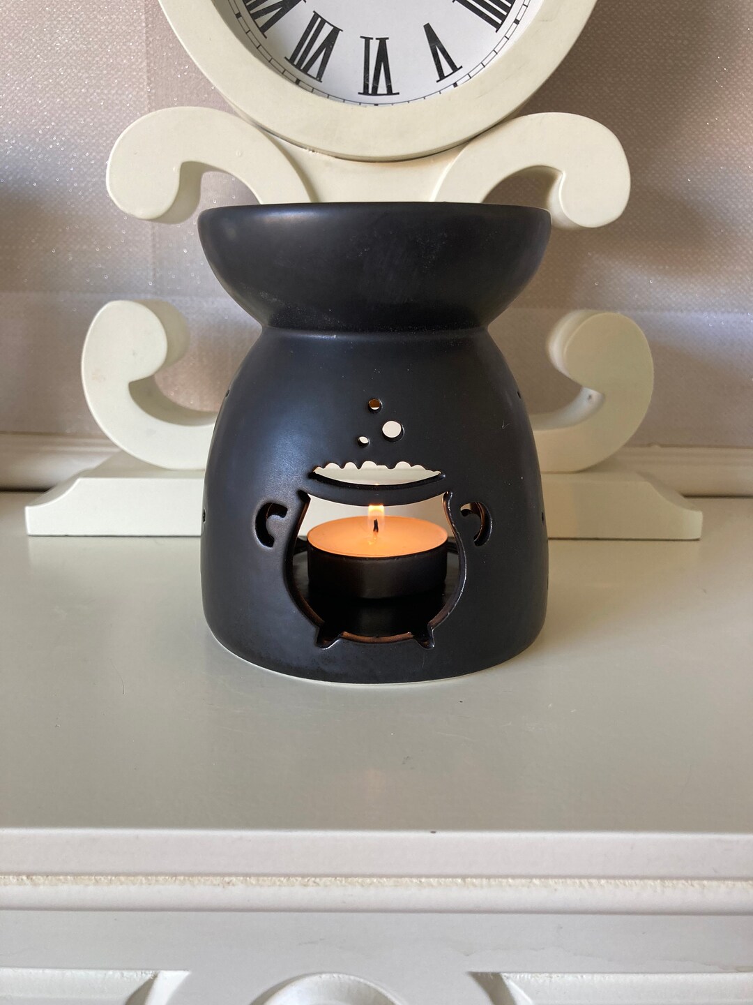 Black Cauldron Cut Out Oil / Wax Burner - Etsy