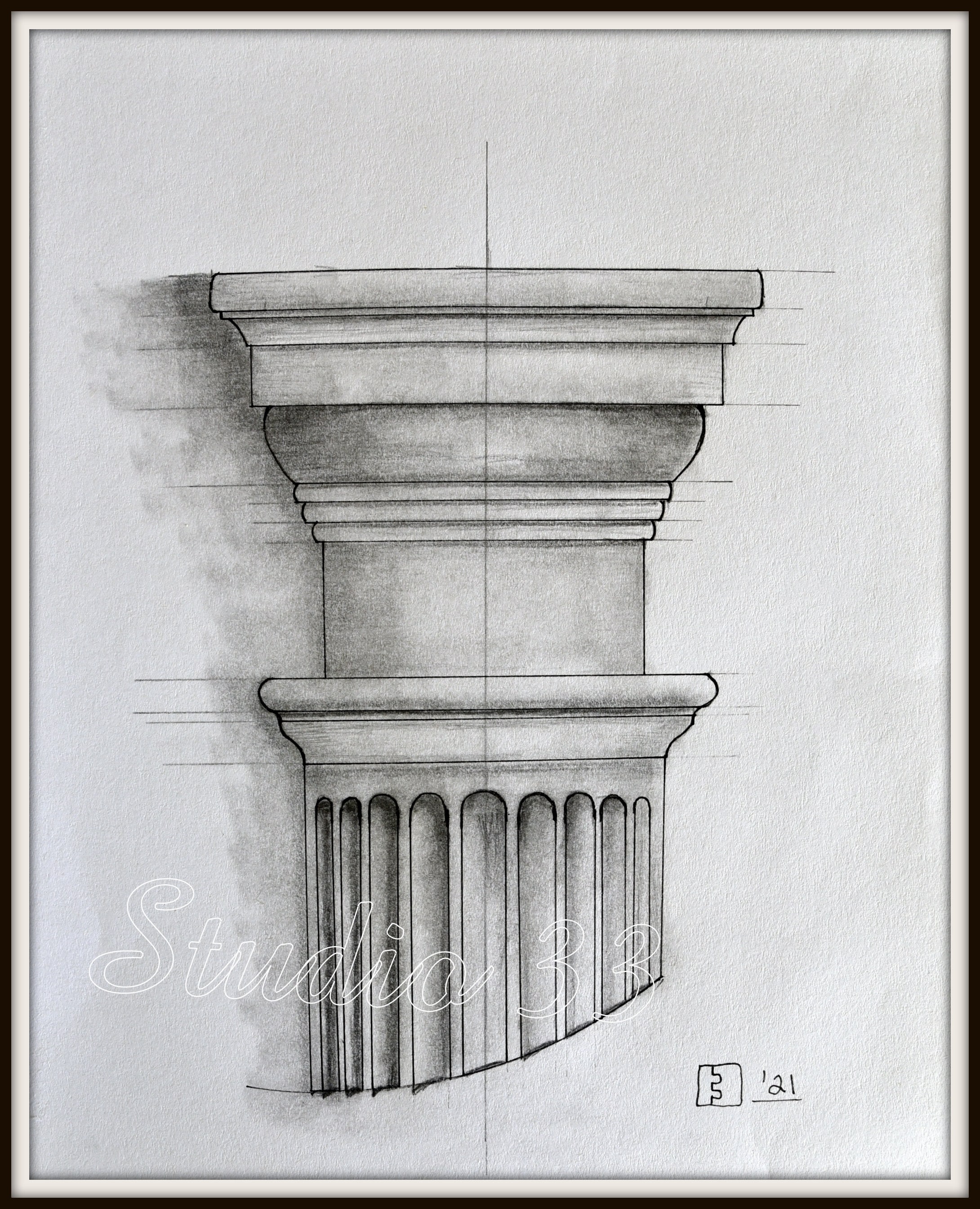 Greek Pillars Drawing