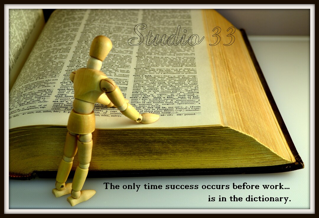 The Only Time Success Occurs Before Work, Motivational Digital Reprint ...