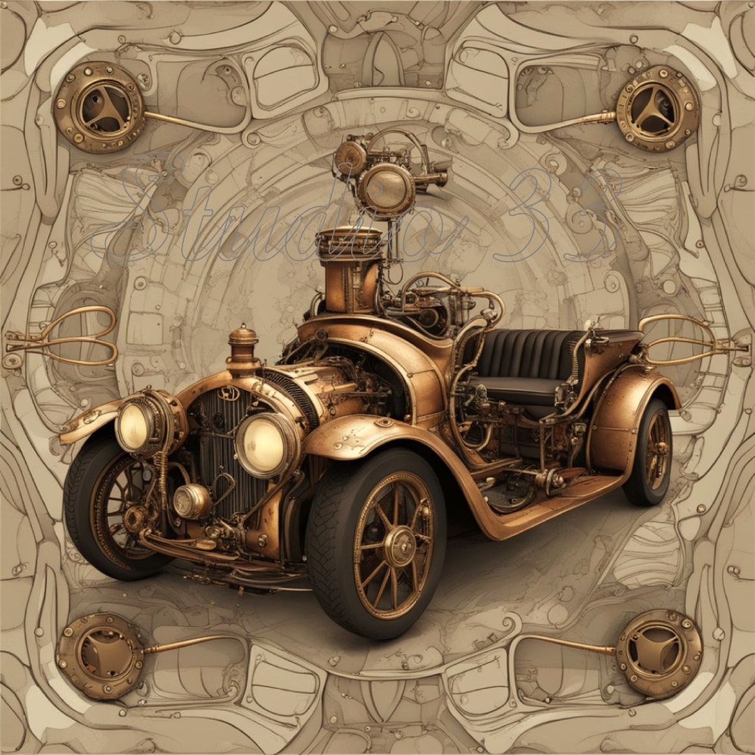 Steampunk, Steampunk Car, Downloadable Steampunk Car With Brass ...