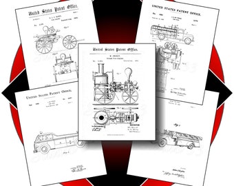 Fire Truck Patent Print - Etsy