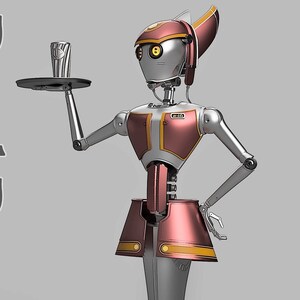 WA-7 Waitress Droid. 1:1 Scale Life Size Kit - Etsy