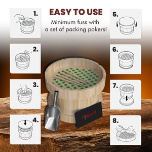 Wooden Cone Packer Kit Cigar Accessories Fill Puff Pack Case Cone ...