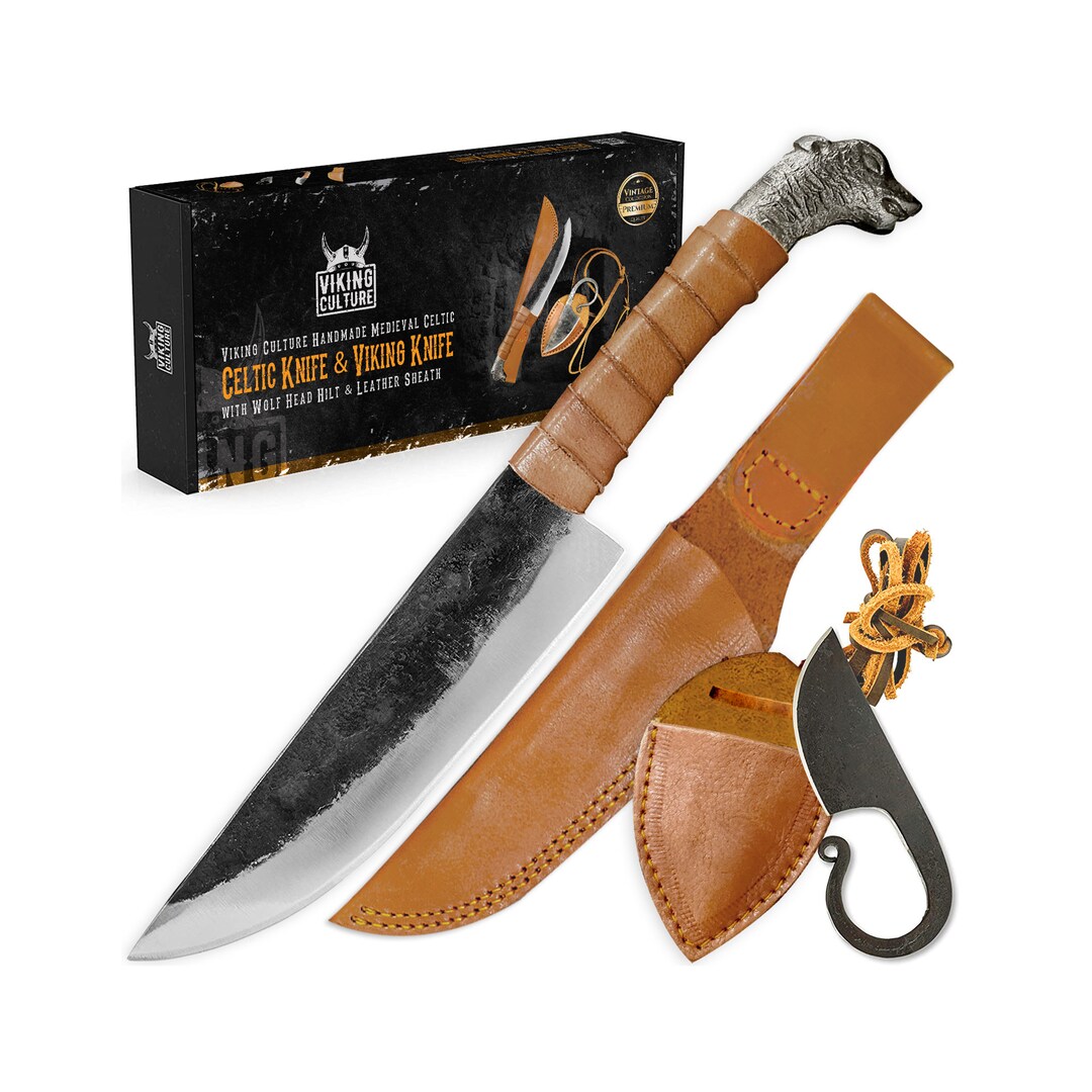 Celtic Style Camping Knife Viking Hunting Knife With Holder Best Gift ...