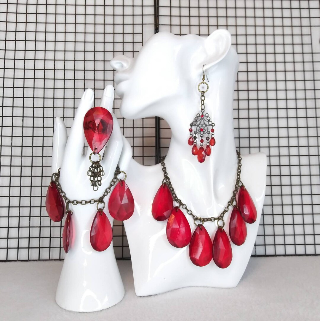 Lucite Earring Set, Bohemian Jewelry - Etsy