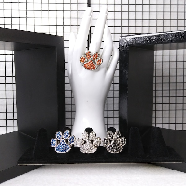 Paw Print Ring Diamond - Etsy