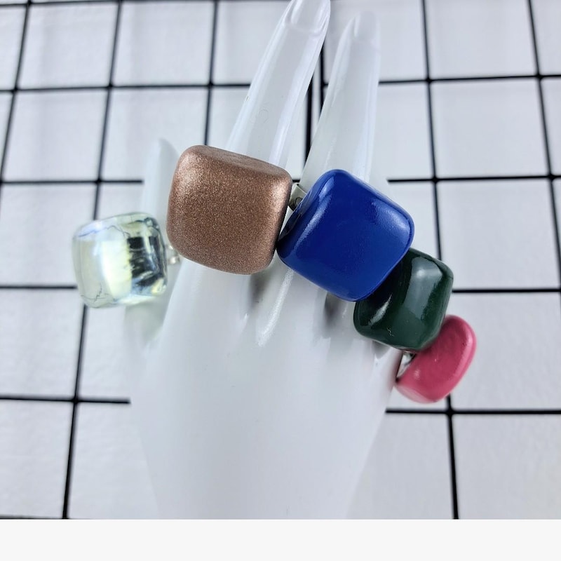 Lucite Oversized Rings - Etsy