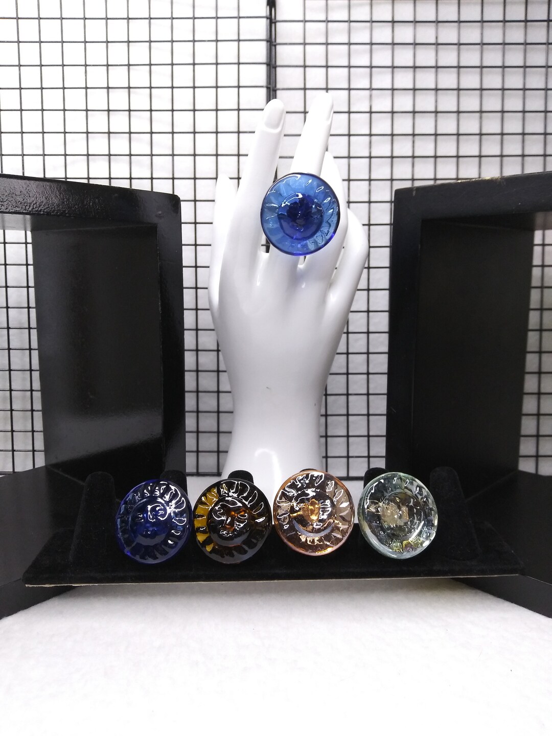 Cool Rings, Cheap Rings, Sun Ring, Blue Glass Ring, Celestial Sun Ring ...
